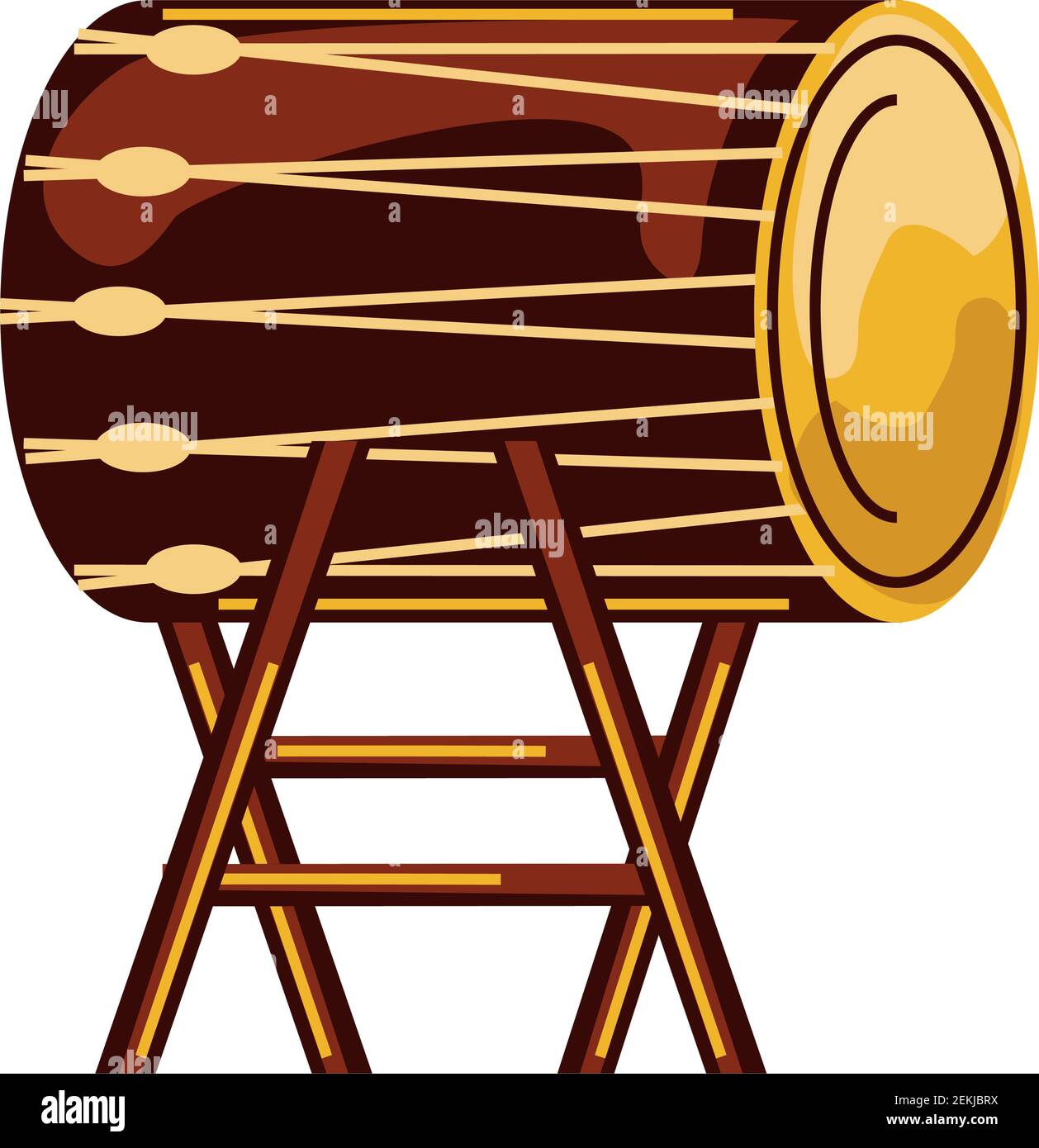 traditional african drum rustic instrument music vector illustration ...