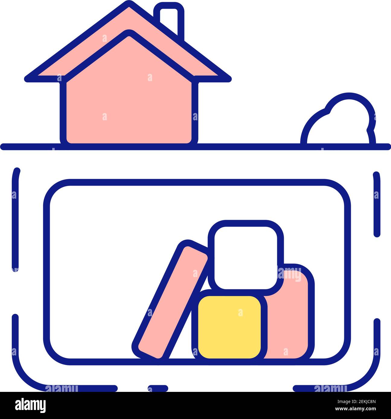 Storage of unused and unnecessary things RGB color icon Stock Vector ...