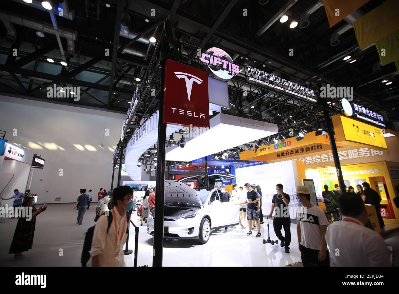 In this unlocated and undated photo, the logo of Tesla, an American ...