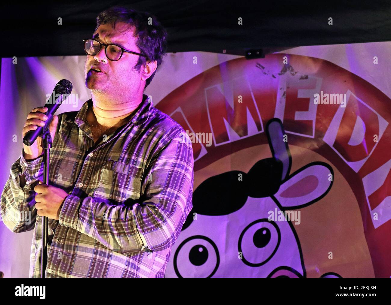 Paul Sinha performs a live socially distanced stand up comedy show ...