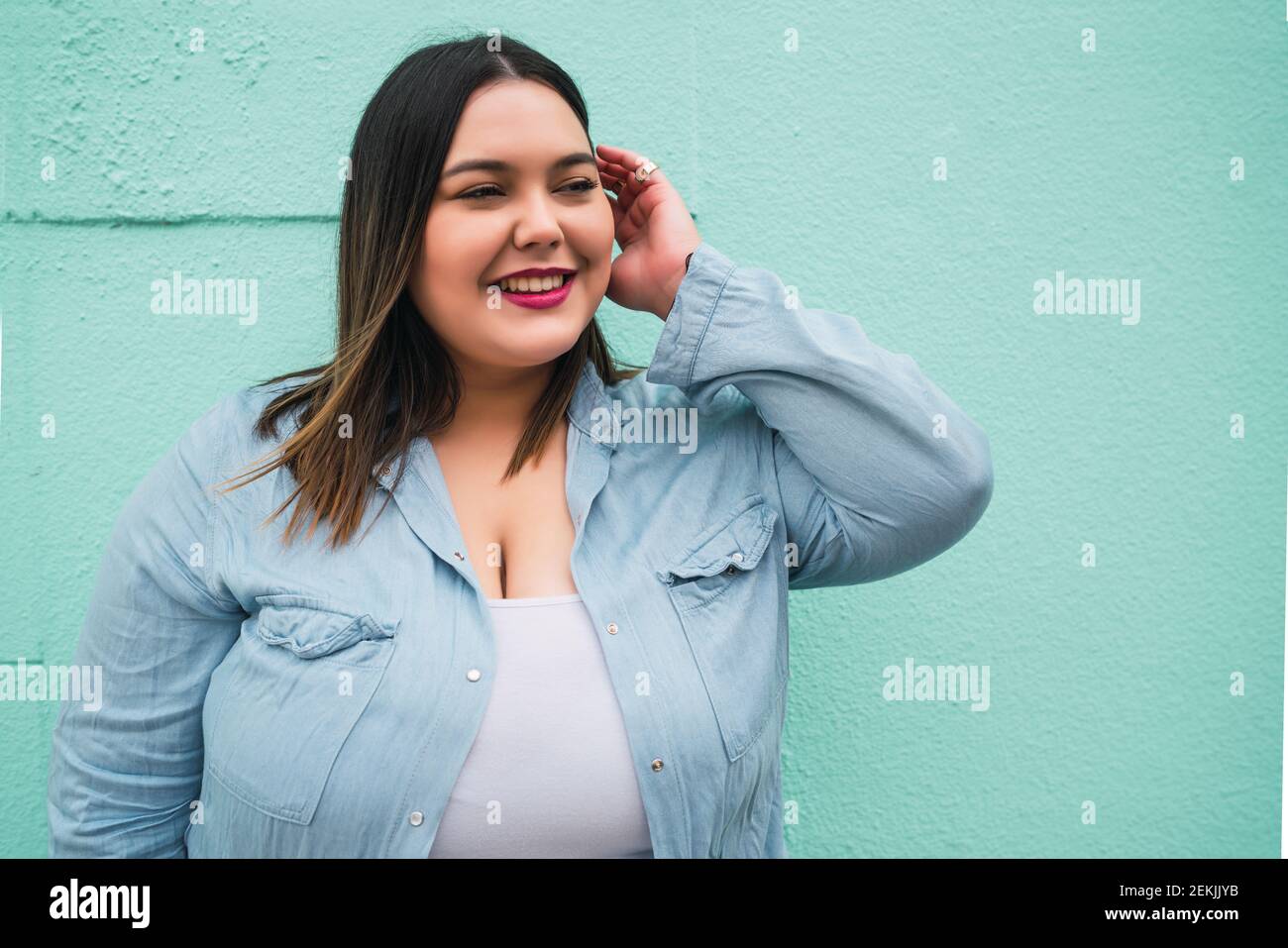 Plus size woman walking hi-res stock photography and images - Alamy