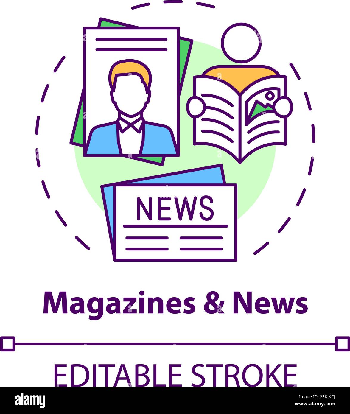 Magazines and news concept icon Stock Vector Image & Art - Alamy