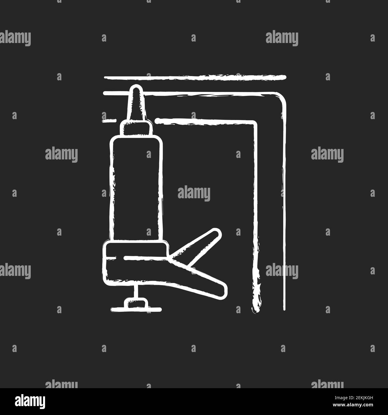 Window insulation chalk white icon on black background Stock Vector ...