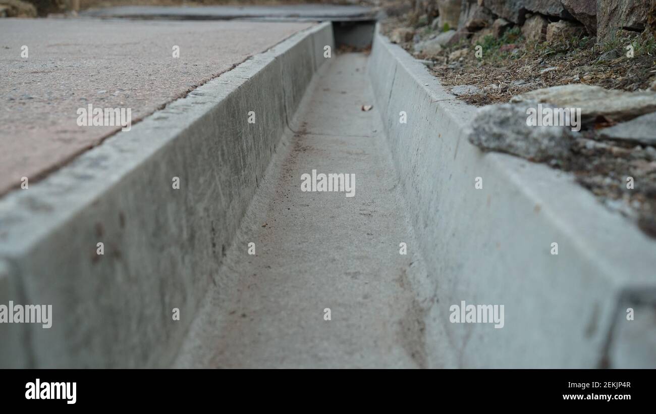 Park Walkway Ditch Close up Stock Photo - Alamy