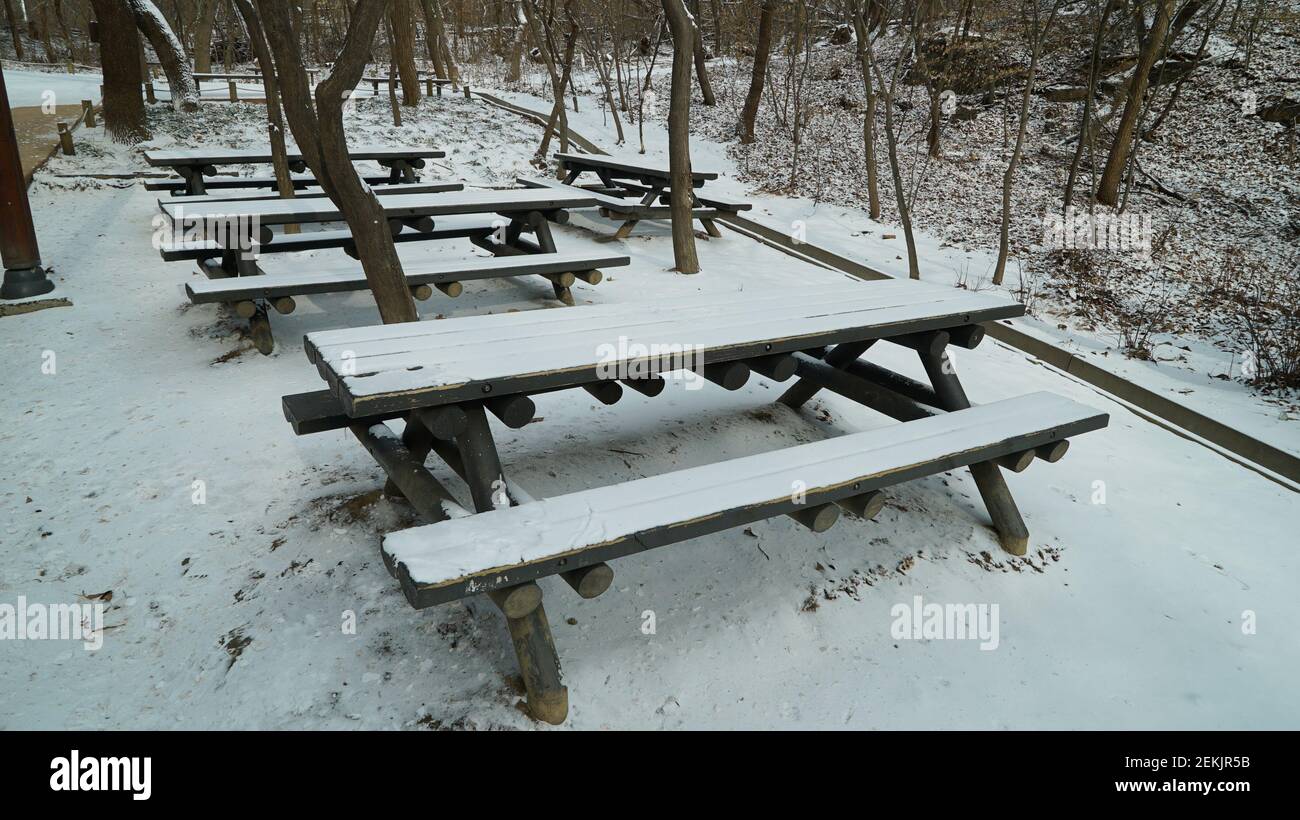 Tile covered benches hi-res stock photography and images - Alamy