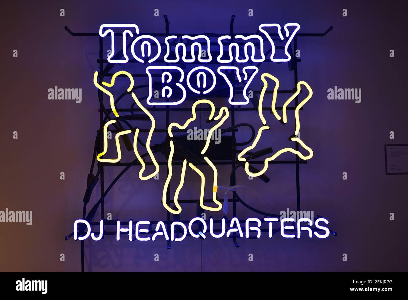 Tommy Boy Neon sign on display at Sotheby’s “The History and Impact of ...