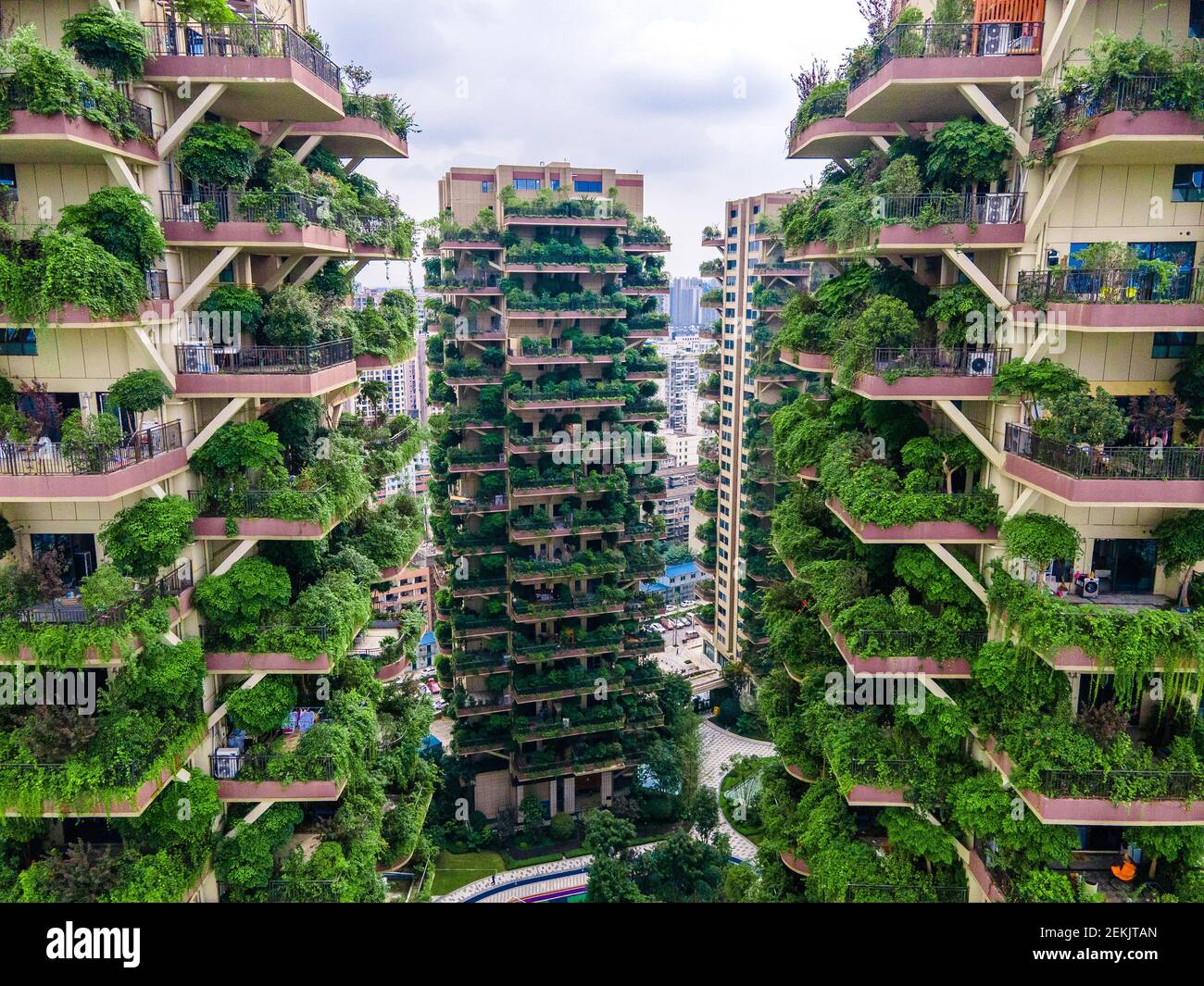 CHENGDU, CHINA - SEPTEMBER 15, 2020 - Balconies at Qiyi City Forest ...