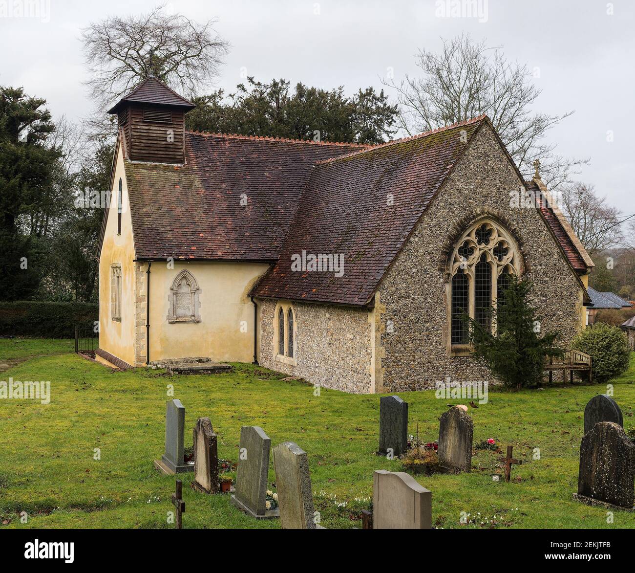 Parish Church of Saint Simon and Saint Jude Bramdean Stock Photo - Alamy