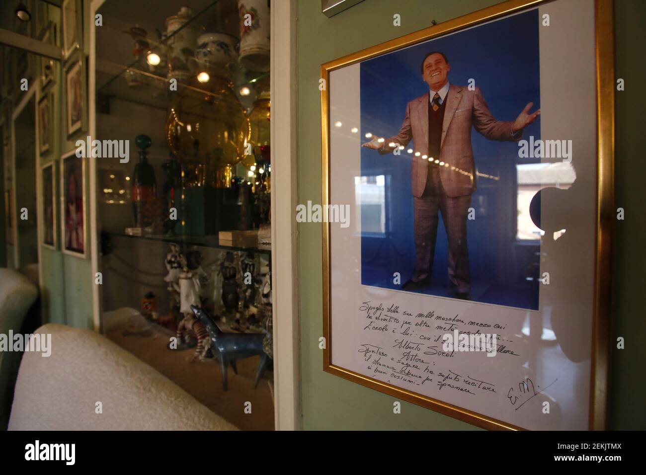 The barber room during the opening of the actor Alberto Sordi''s house ...