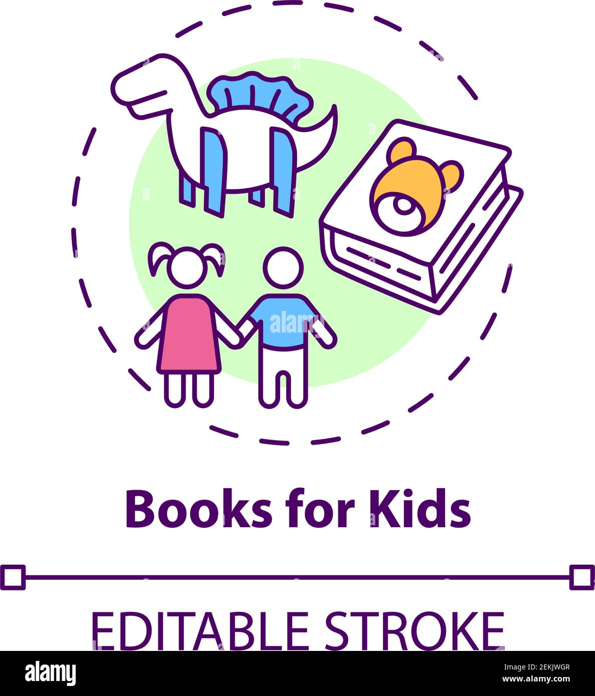 Books for kids concept icon Stock Vector Image & Art - Alamy