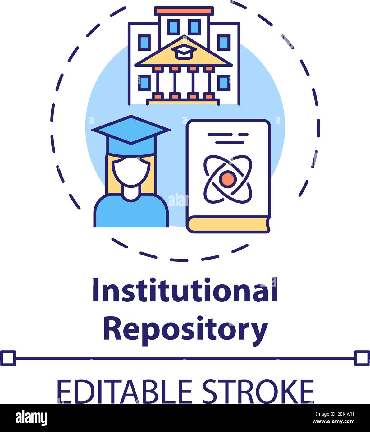 Institutional repository concept icon Stock Vector Image & Art - Alamy