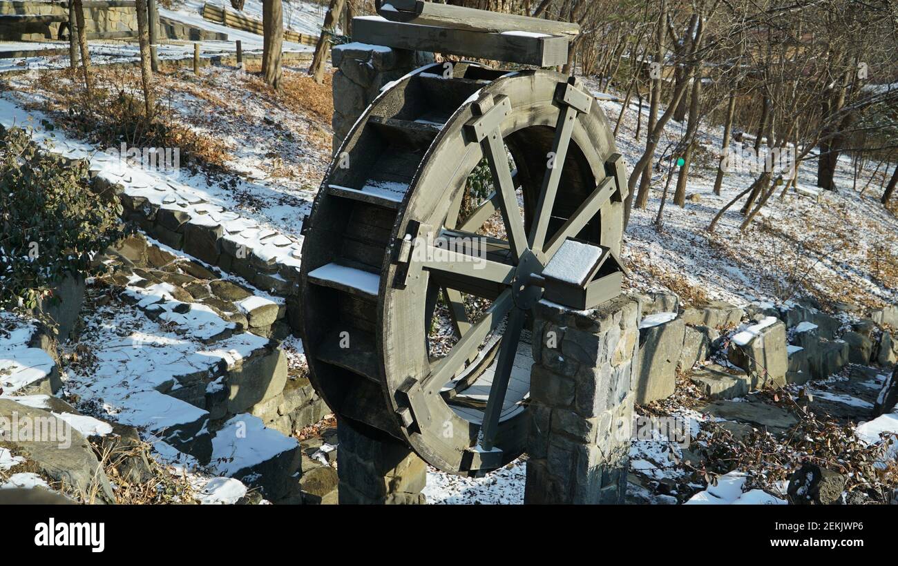 Traditional wooden waterwheel hi-res stock photography and images - Alamy