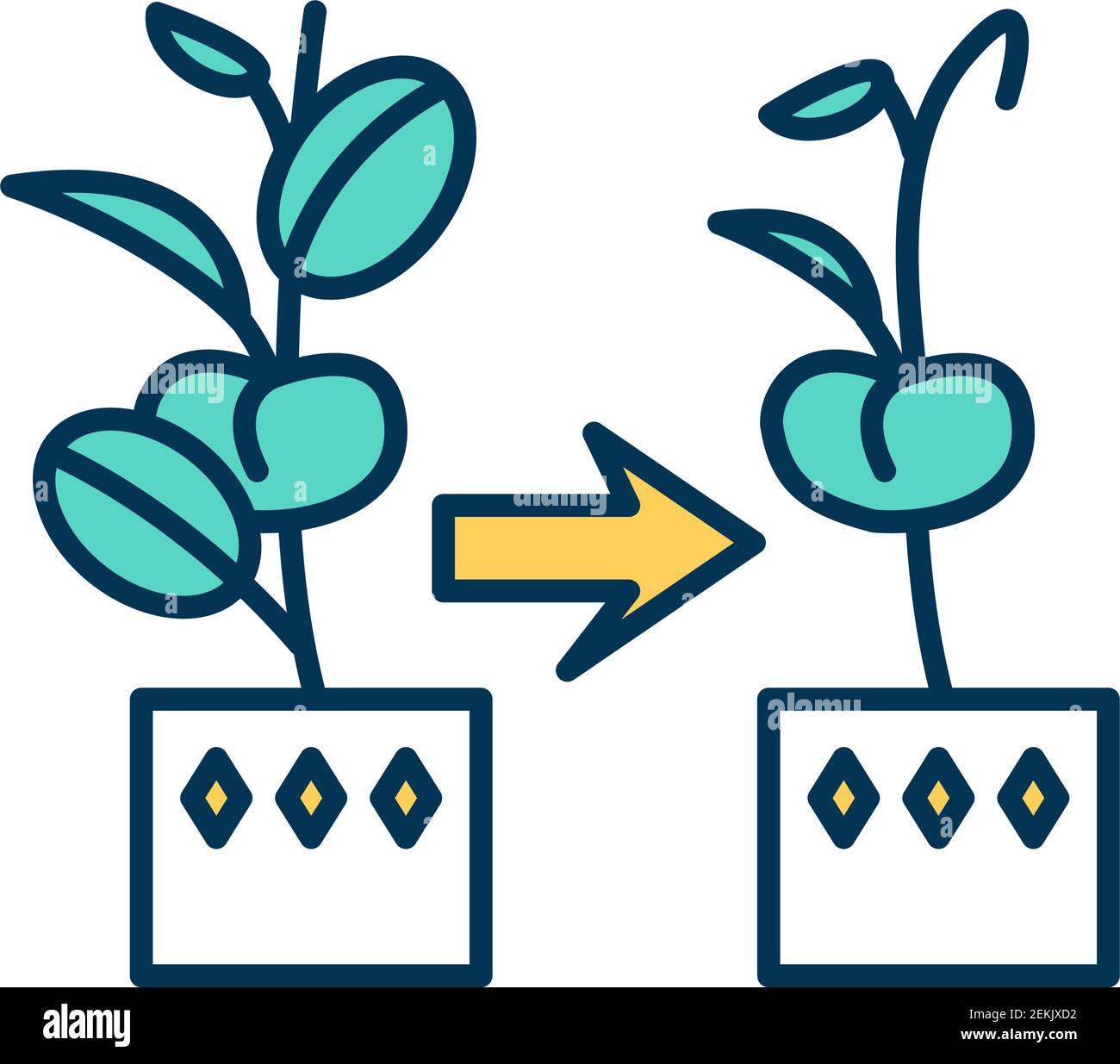 Pruning plants RGB color icon Stock Vector Image & Art - Alamy