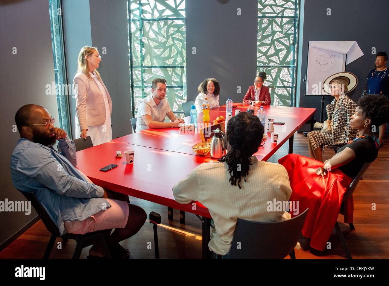 Queen Maxima during the opening of the new building of Theater ...