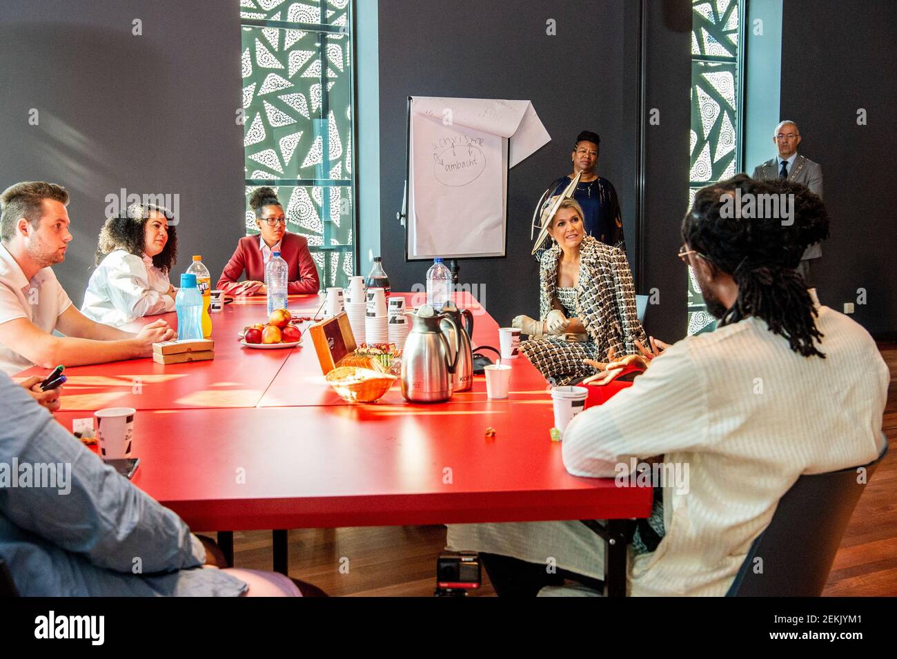 Queen Maxima during the opening of the new building of Theater ...