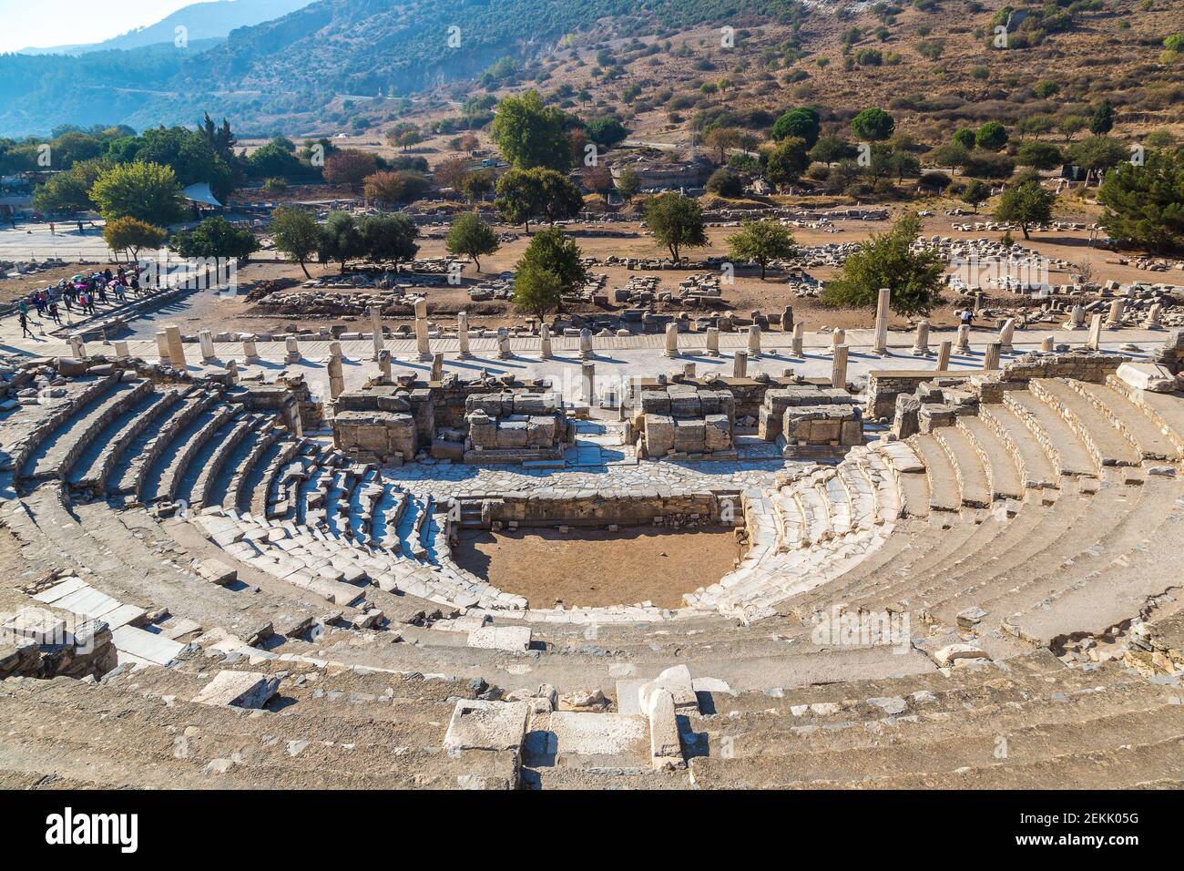 Odeon - small theater in ancient city Ephesus, Turkey in a beautiful ...