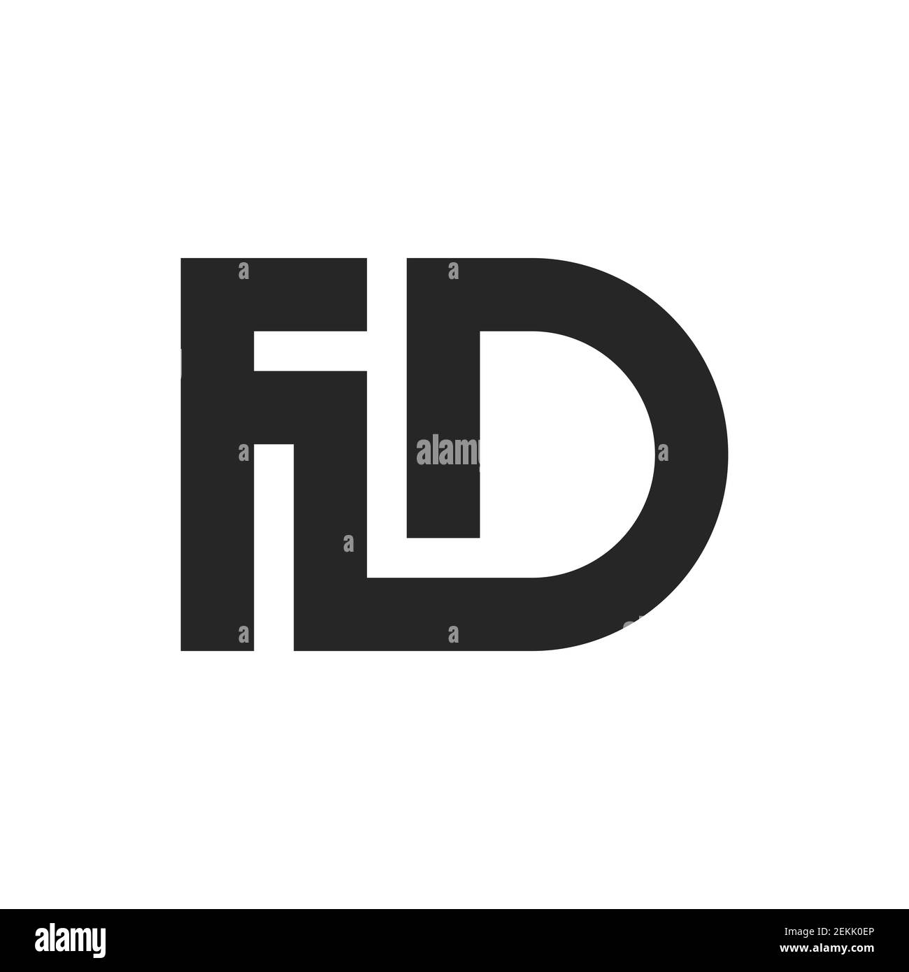 Initial fd letter logo vector template design. Linked letter df logo ...