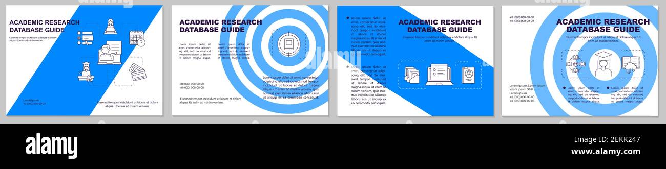Academic research database guide brochure template Stock Vector Image ...