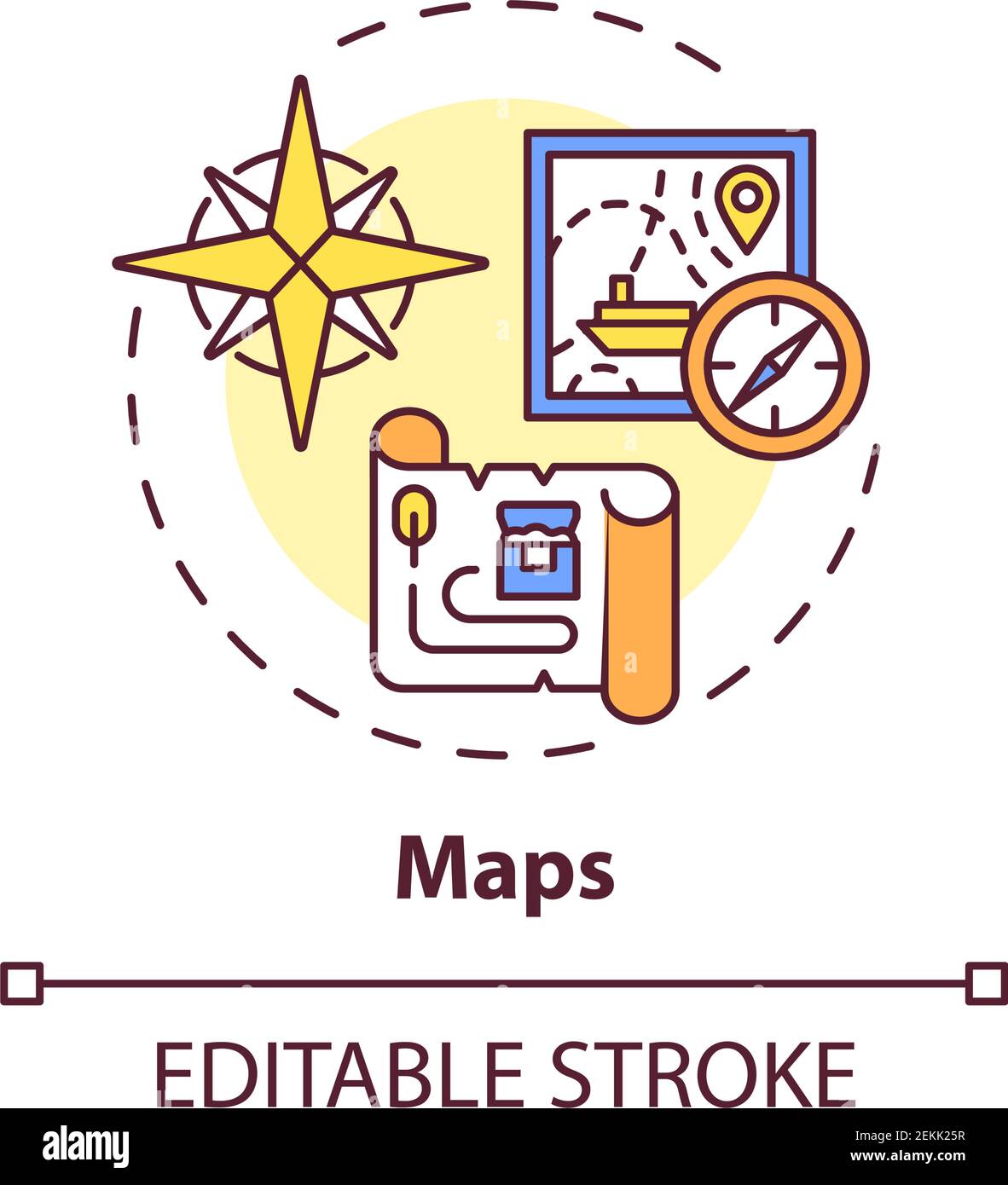 Maps concept icon Stock Vector Image & Art - Alamy