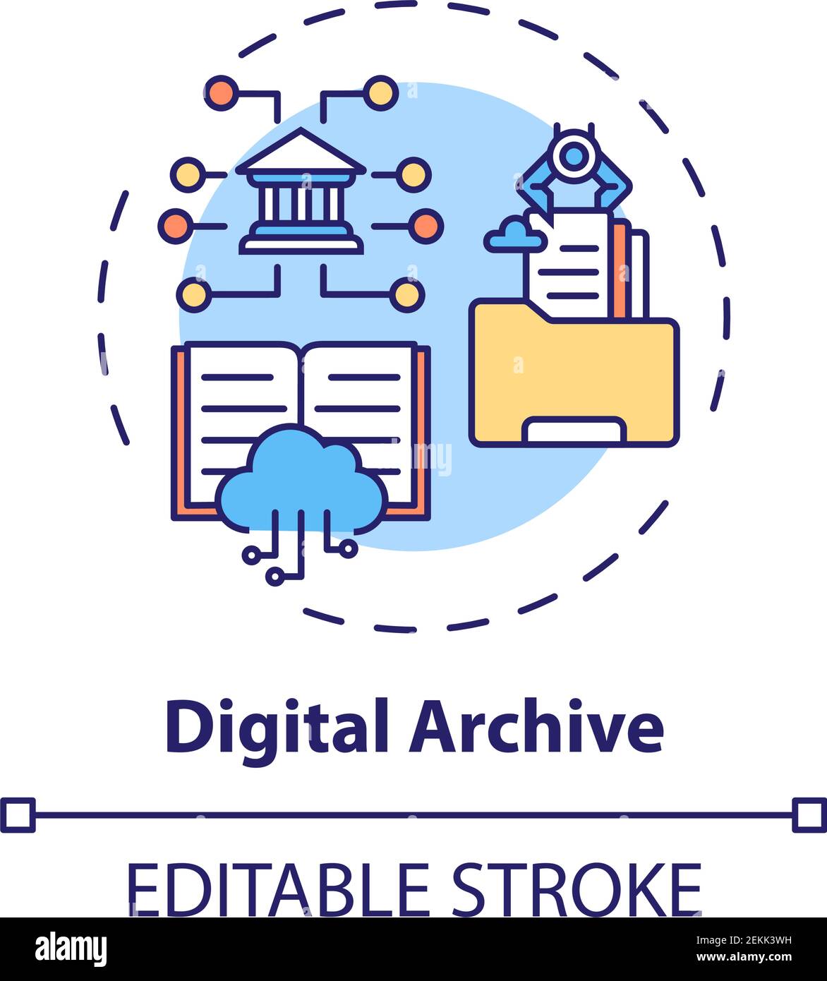 Digital archive concept icon Stock Vector Image & Art - Alamy