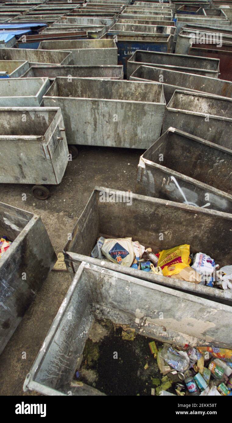 Waste collection site, Lambeth, London, England Stock Photo - Alamy