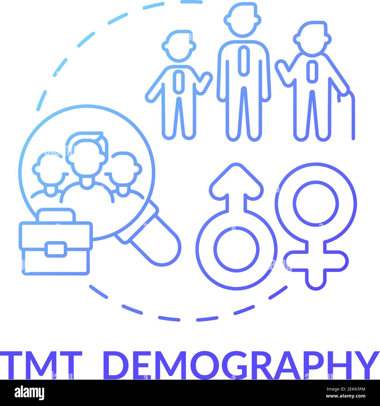 Tmt demography concept icon Stock Vector Image & Art - Alamy