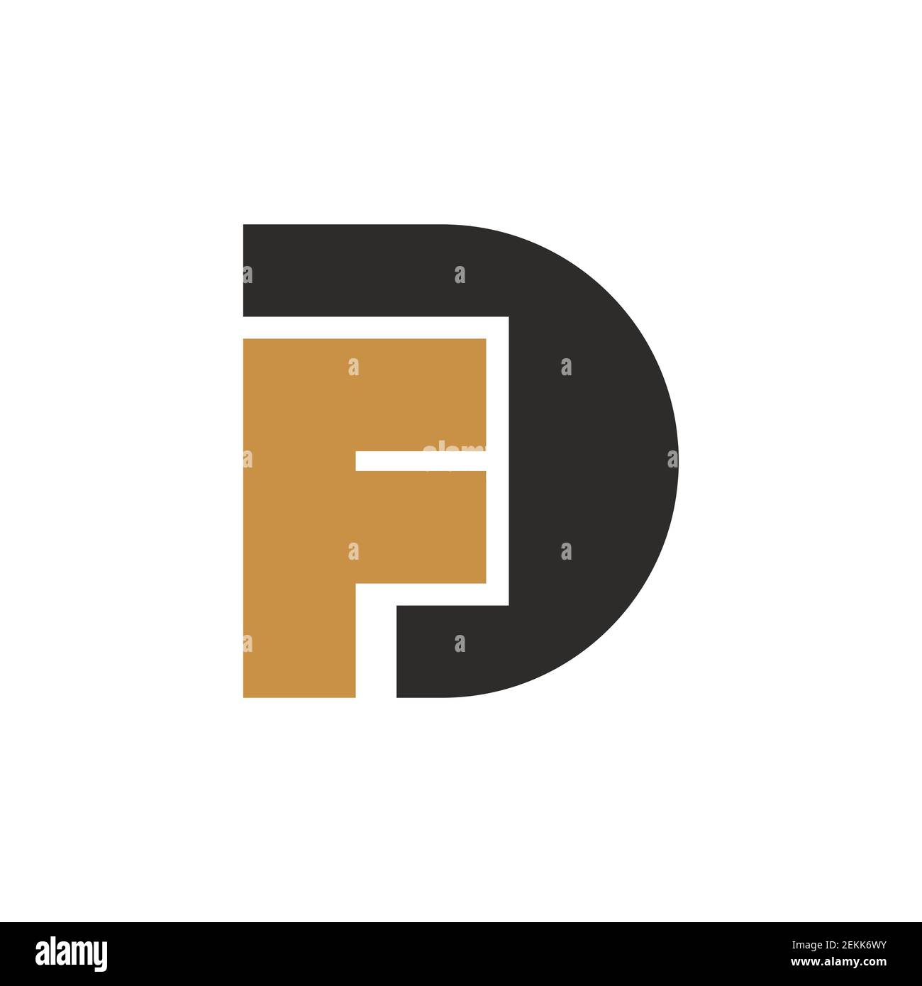 Initial fd letter logo vector template design. Linked letter df logo ...