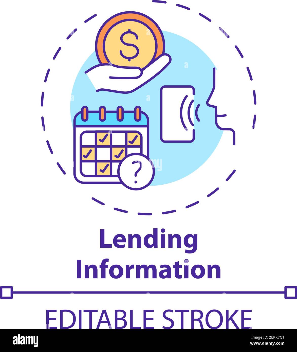 Lending information concept icon Stock Vector Image & Art - Alamy
