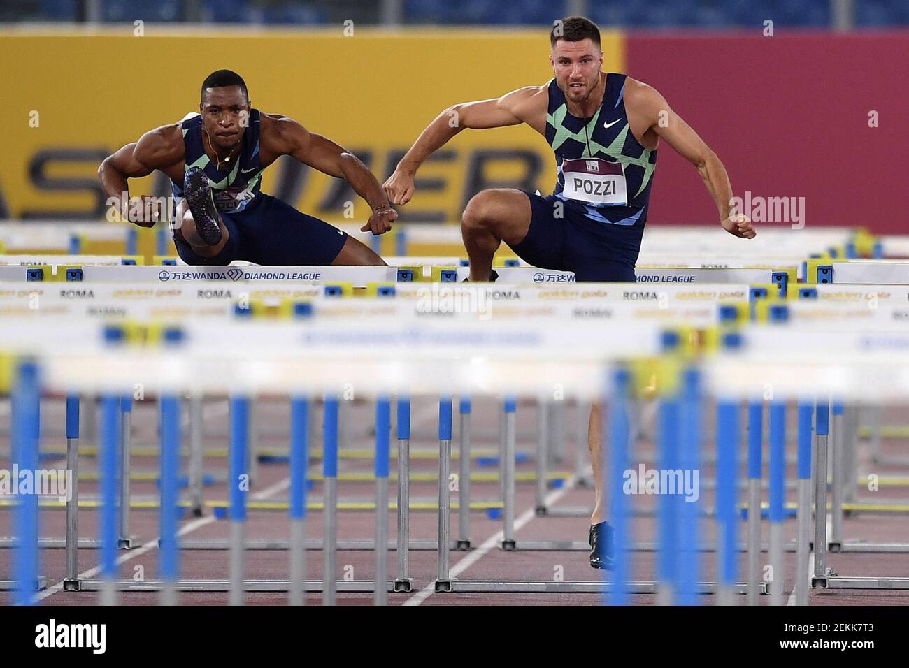 Andrew Pozzi of Great Britain competes in the 110m hurdles men at the ...