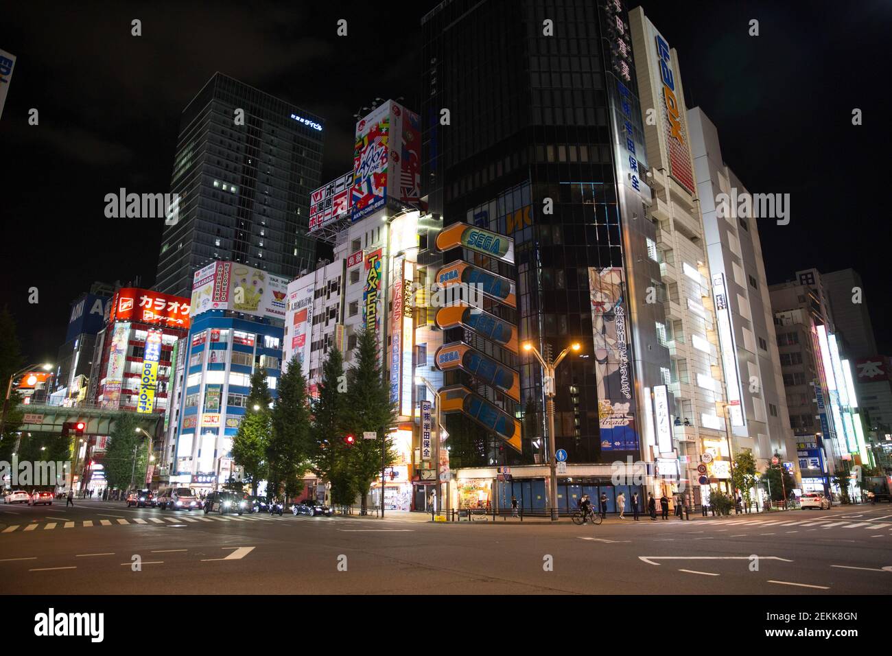 View of the famous electronics and Japanese pop culture district ...