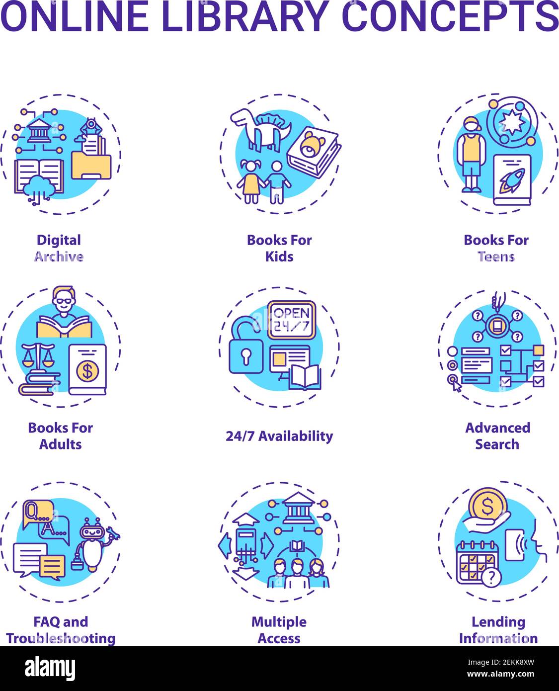 Elibrary Stock Vector Images - Alamy