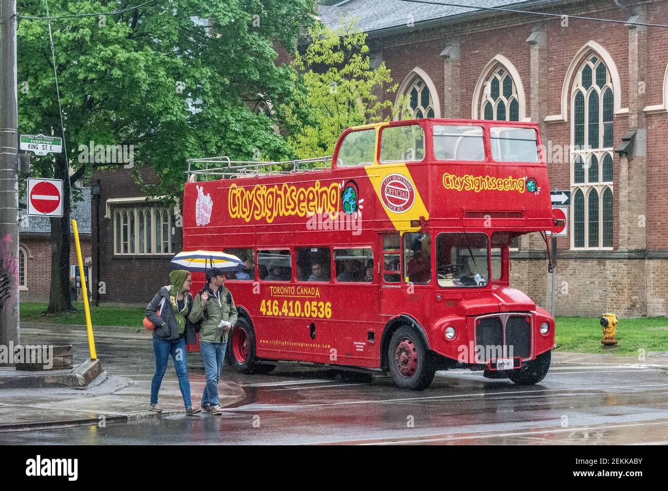 Vintage style City Sightseeing bus, Toronto, Canada Stock Photo - Alamy