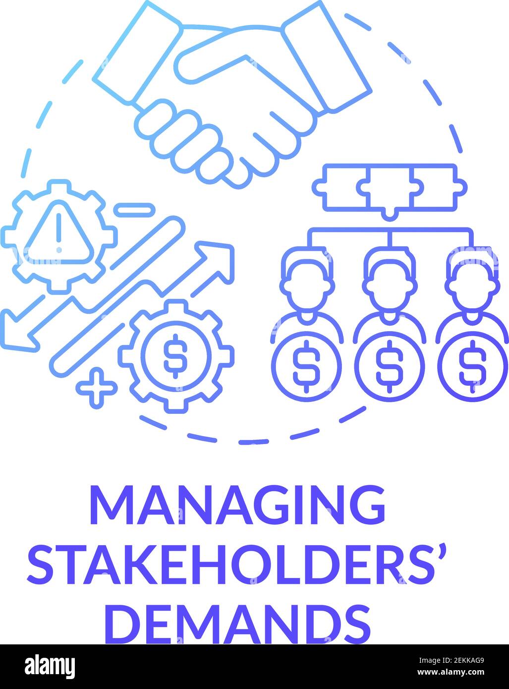 Managing stakeholders demands concept icon Stock Vector Image & Art - Alamy