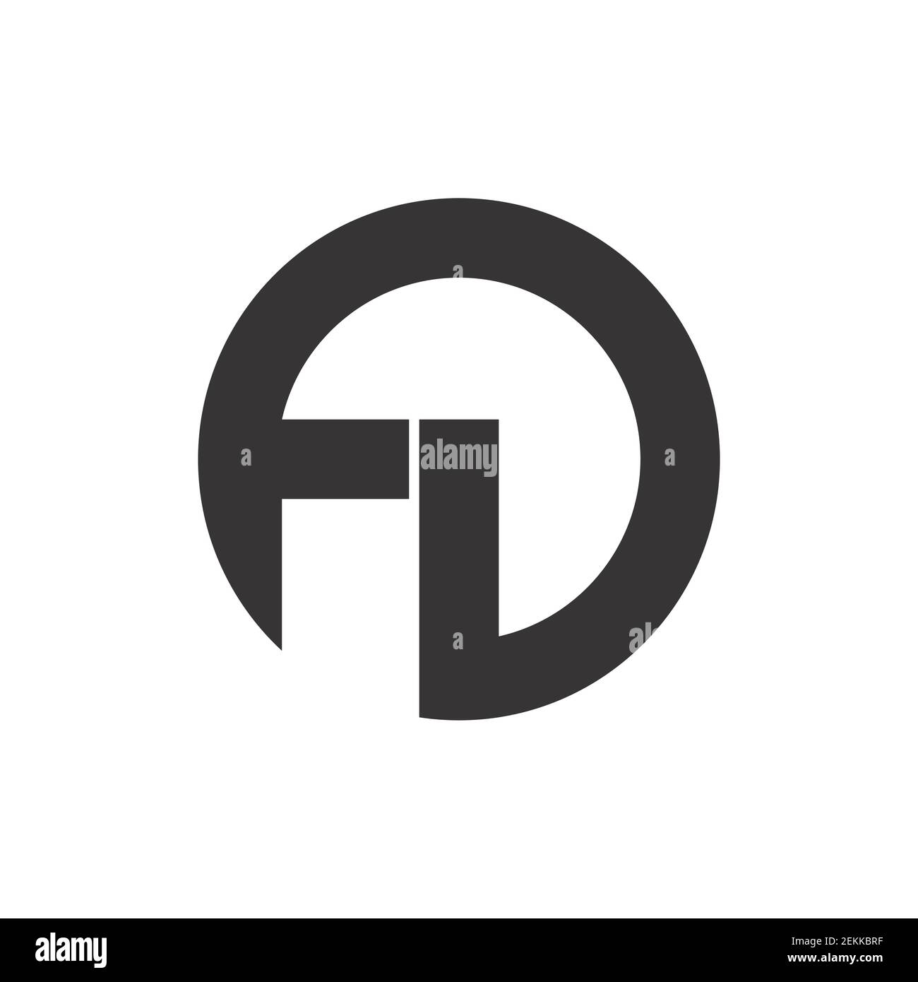 Initial fd letter logo vector template design. Linked letter df logo ...