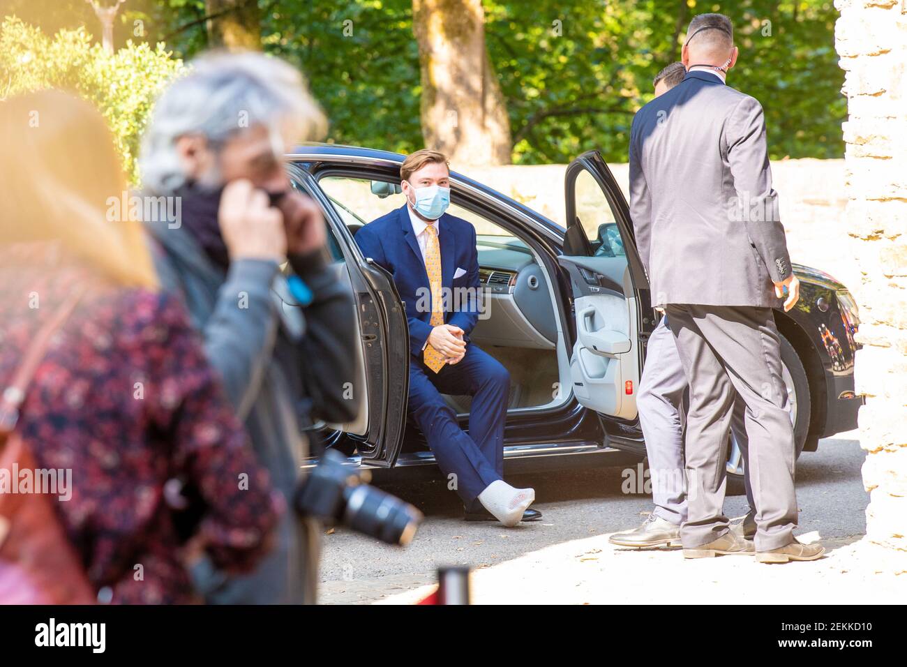 Prince Sebastien of Luxembourg during the christening of Prince Charles ...