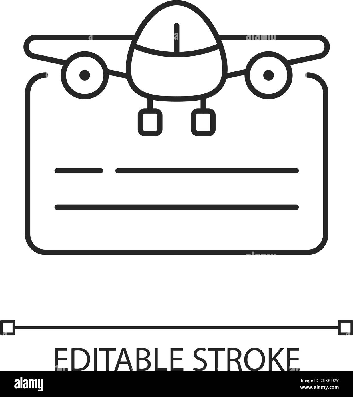 Pilot license chalk linear icon Stock Vector Image & Art - Alamy