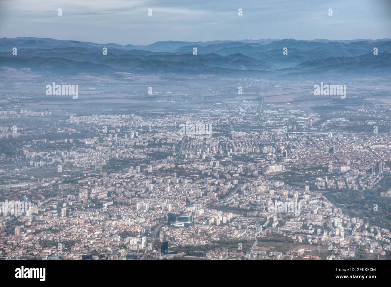Aerial view of the Bulgarian capital Sofia Stock Photo - Alamy
