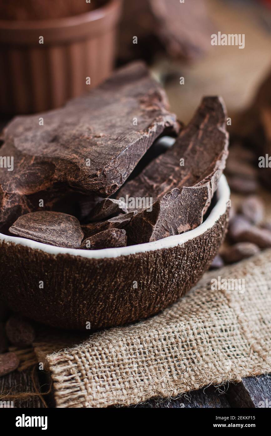 Unsweetened baking block chocolate, cocoa powder, cocoa butter and ...