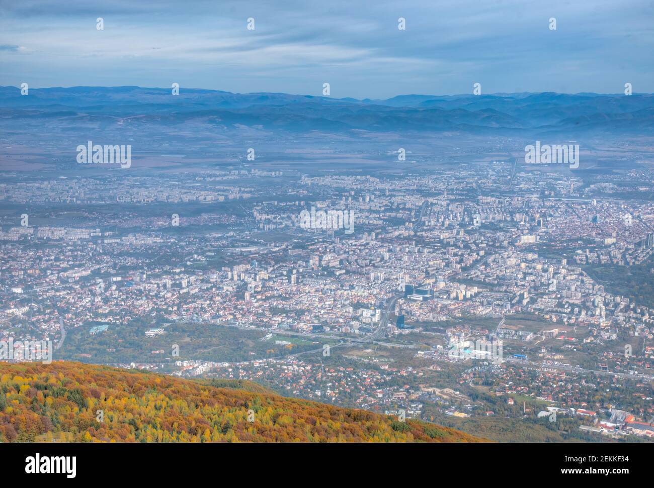 Aerial view of the Bulgarian capital Sofia Stock Photo - Alamy