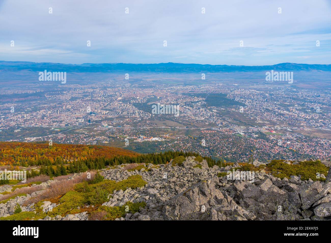 Aerial view of the Bulgarian capital Sofia Stock Photo - Alamy