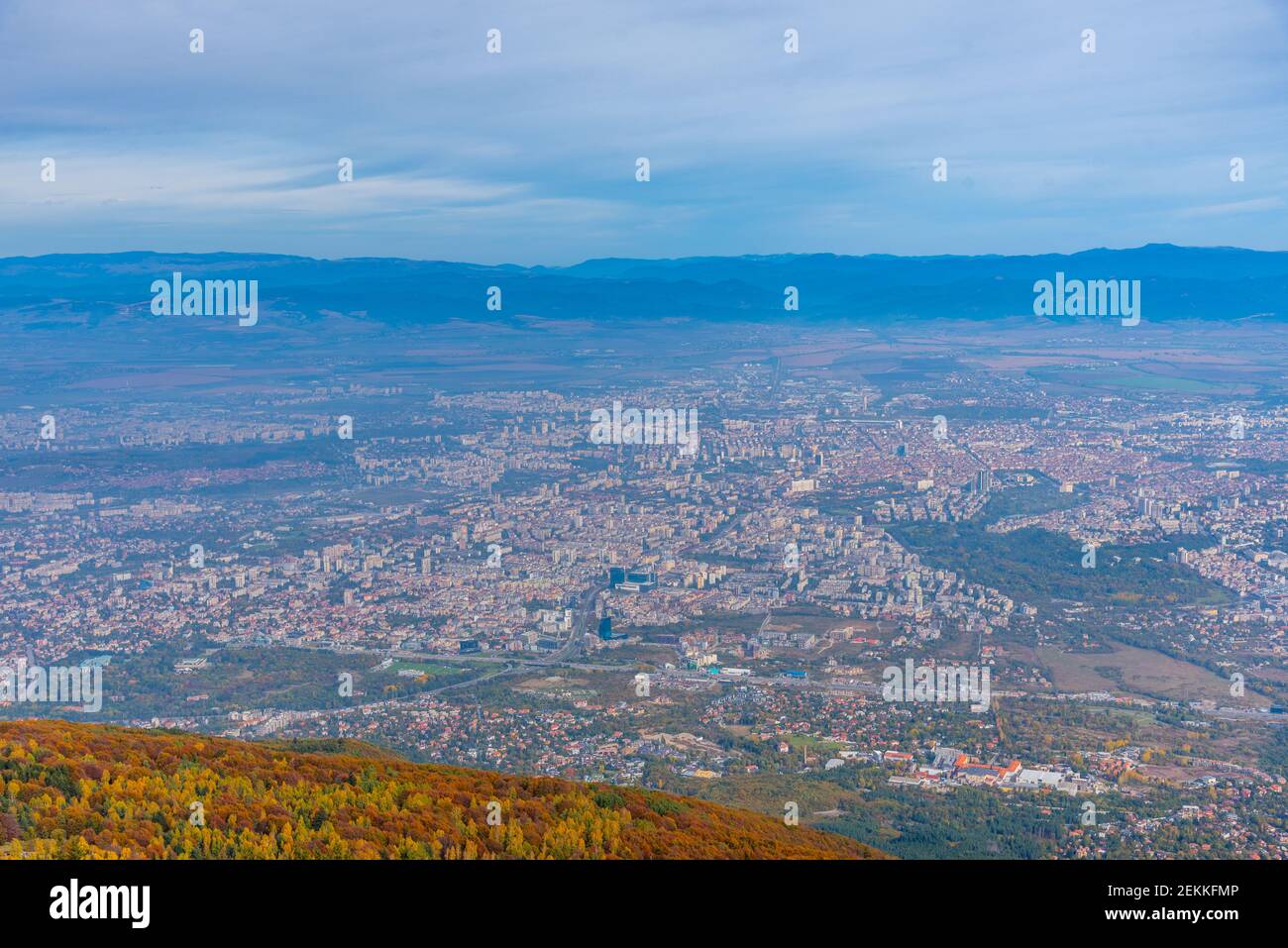 Aerial view of the Bulgarian capital Sofia Stock Photo - Alamy