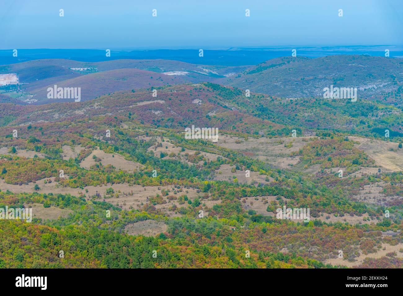 Aerial view of Tetevenski Balkan mountain range in Bulgaria Stock Photo ...