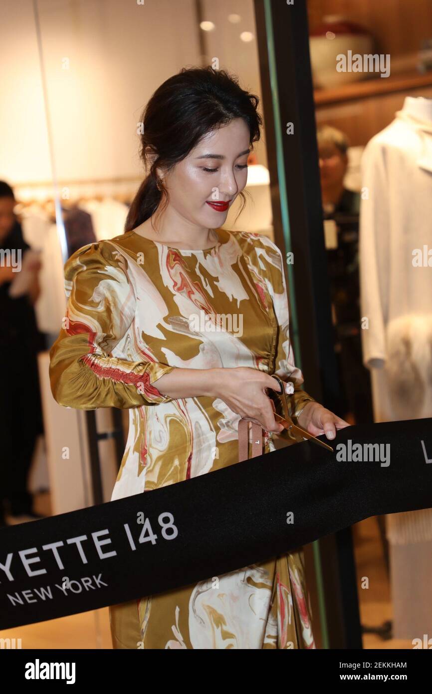 Chinese actress Zeng Li attends a brand promotional event in Shanghai ...