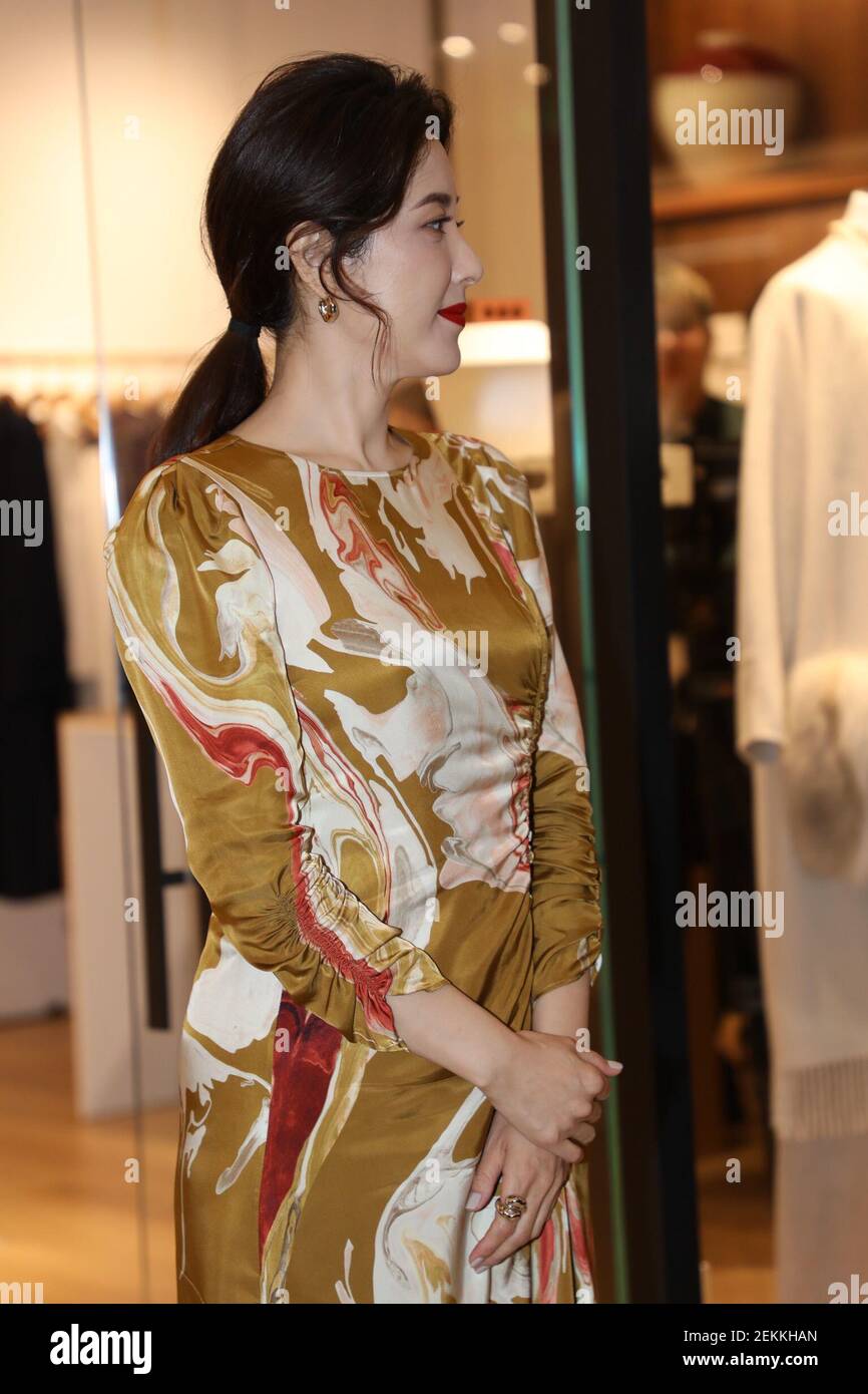 Chinese actress Zeng Li attends a brand promotional event in Shanghai ...