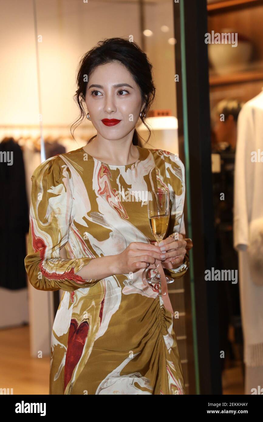 Chinese actress Zeng Li attends a brand promotional event in Shanghai ...
