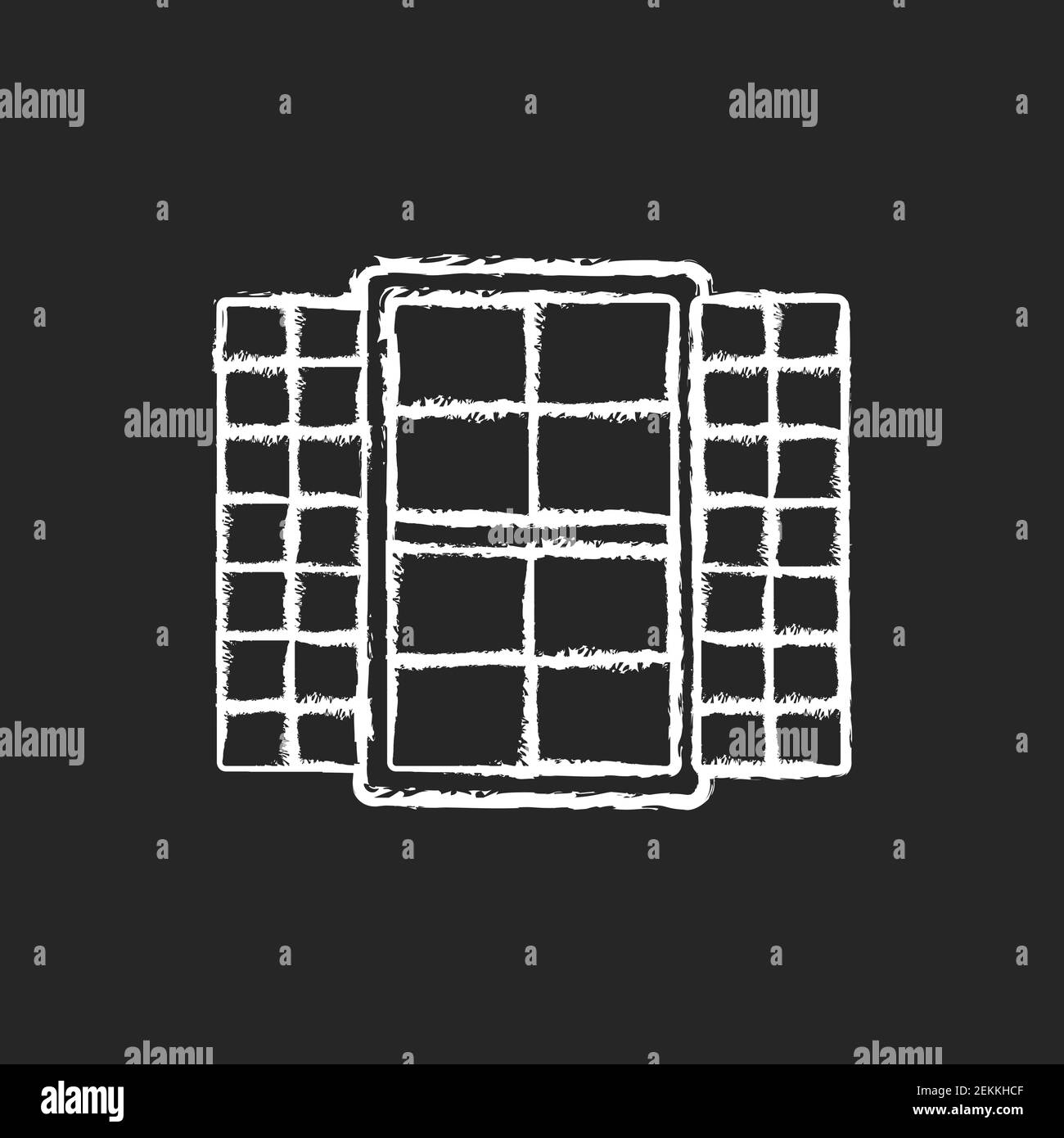 Window shutters chalk white icon on black background Stock Vector Image ...