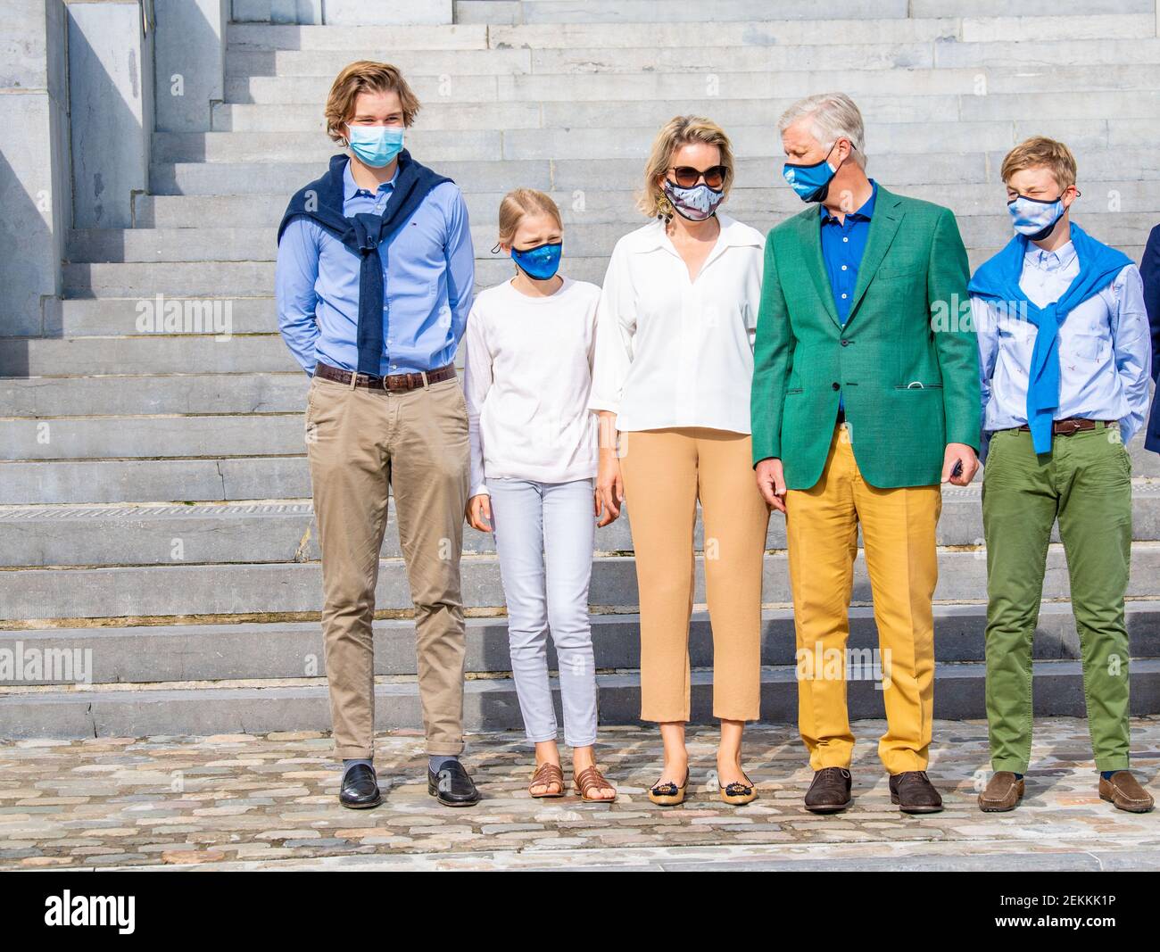 King Philippe, Filip of Belgium and Queen Mathilde with their children ...