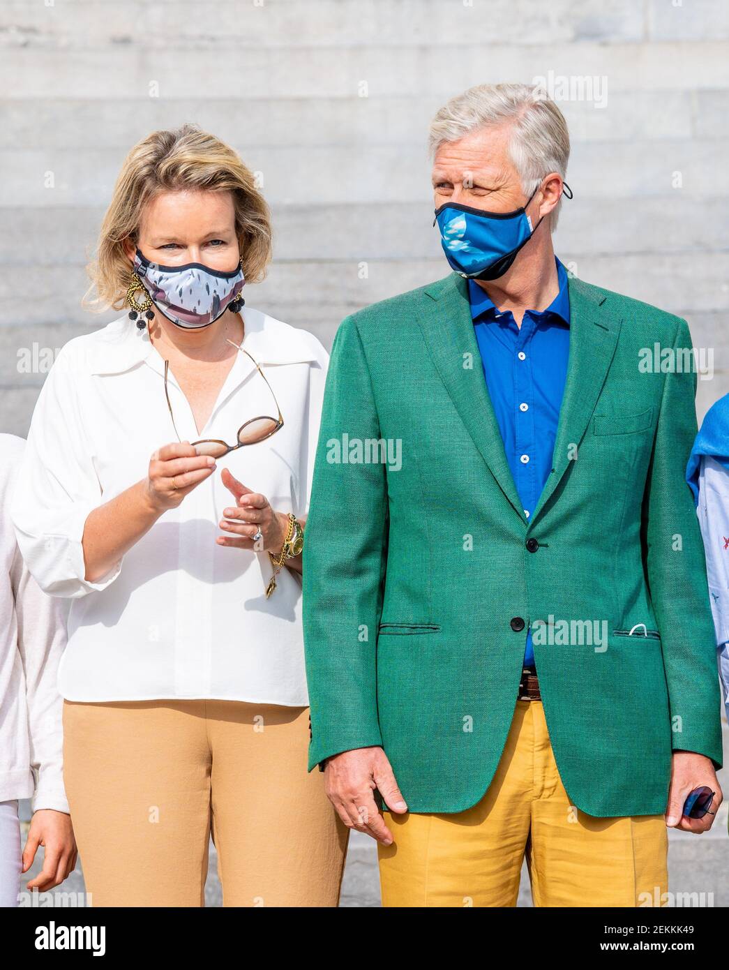 King Philippe, Filip of Belgium and Queen Mathilde on the bike cycling ...