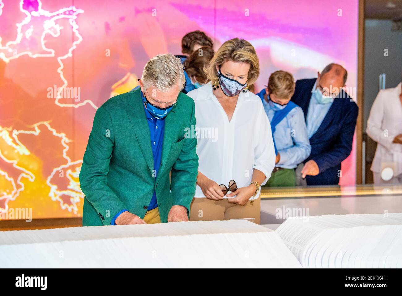 King Philippe, Filip of Belgium and Queen Mathilde on the bike cycling ...