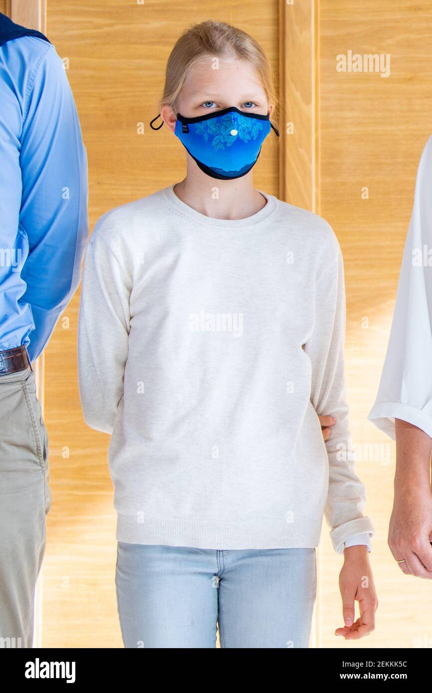 Princess Eleonore on the bike cycling due to car-free Sunday during a ...